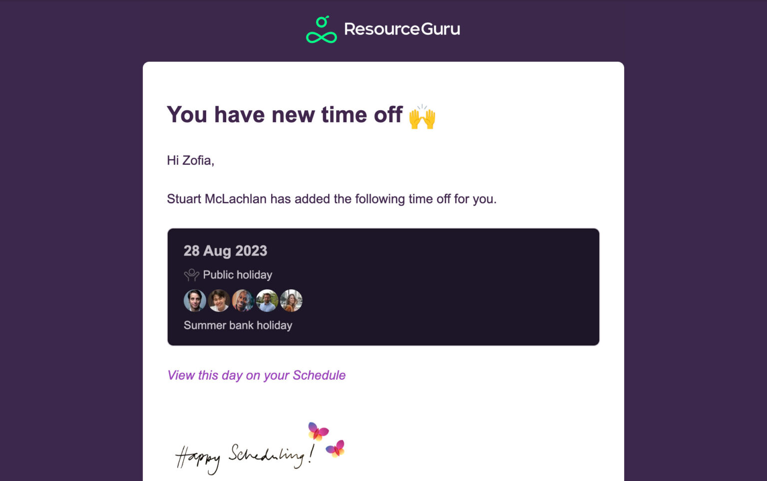 New Email Notifications to Keep Teams Aligned | Resource Guru