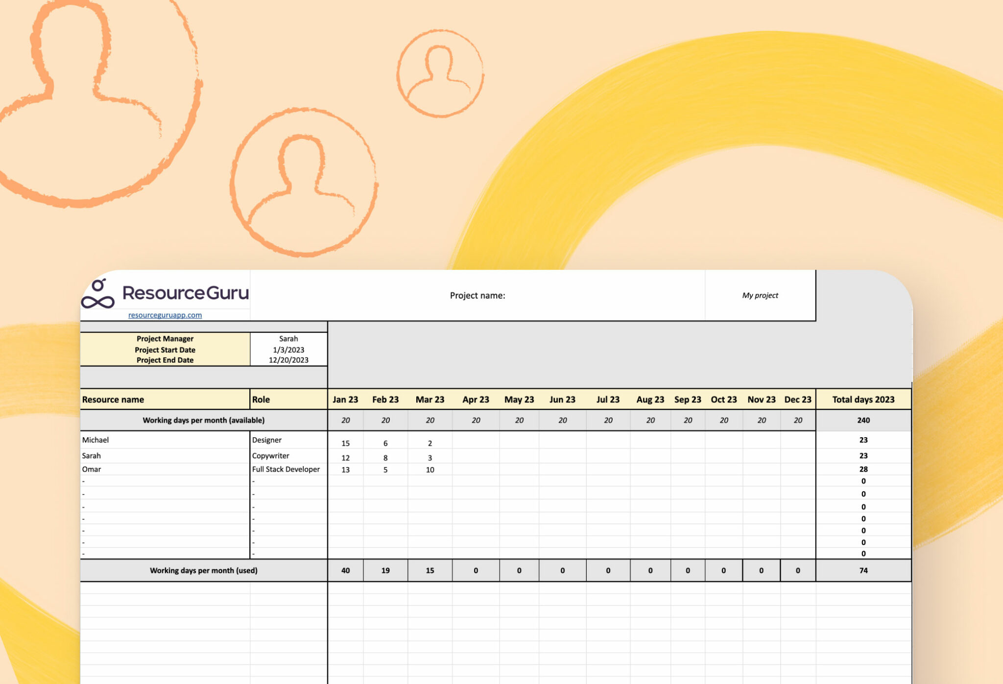 Free resource capacity planning template - Resource Guru Free resource capacity planning template - Resource Guru
