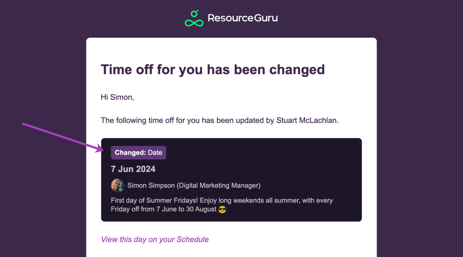 New schedule permissions, upgraded time off emails, and more