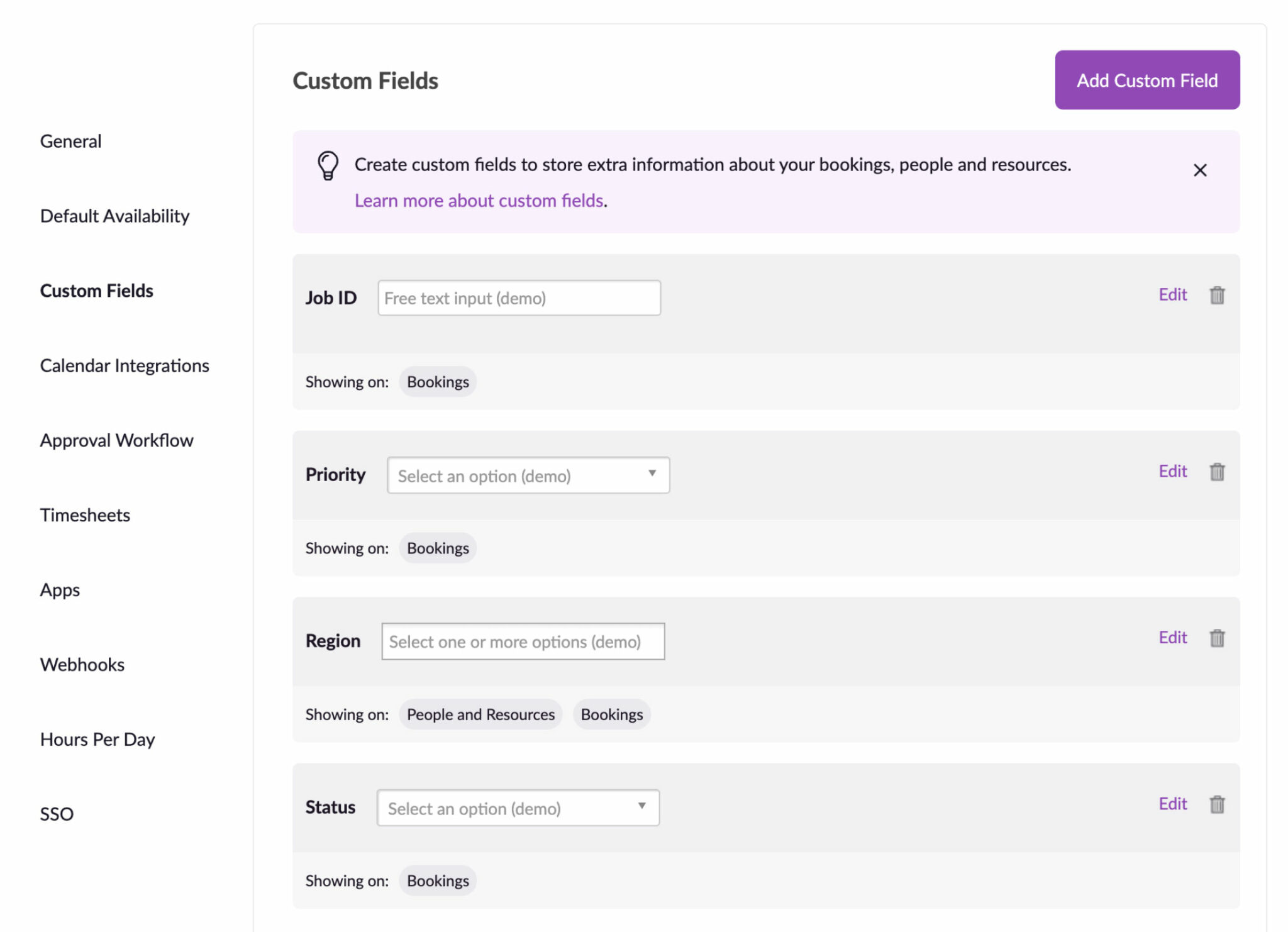 New Feature – Custom Fields for Bookings | Resource Guru