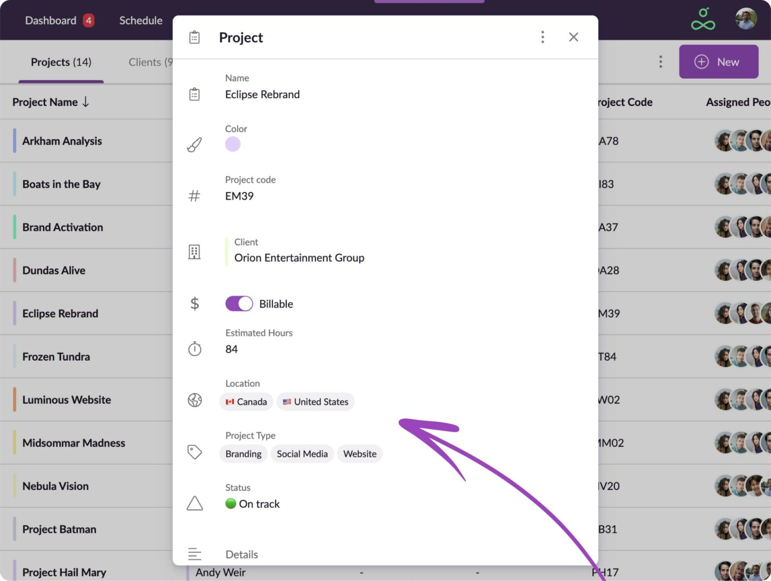 New Feature – Custom Fields for Projects & Clients