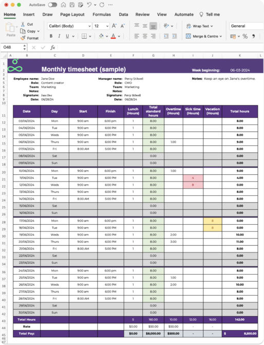 Free Excel Timesheet Templates Free Excel Timesheet Templates